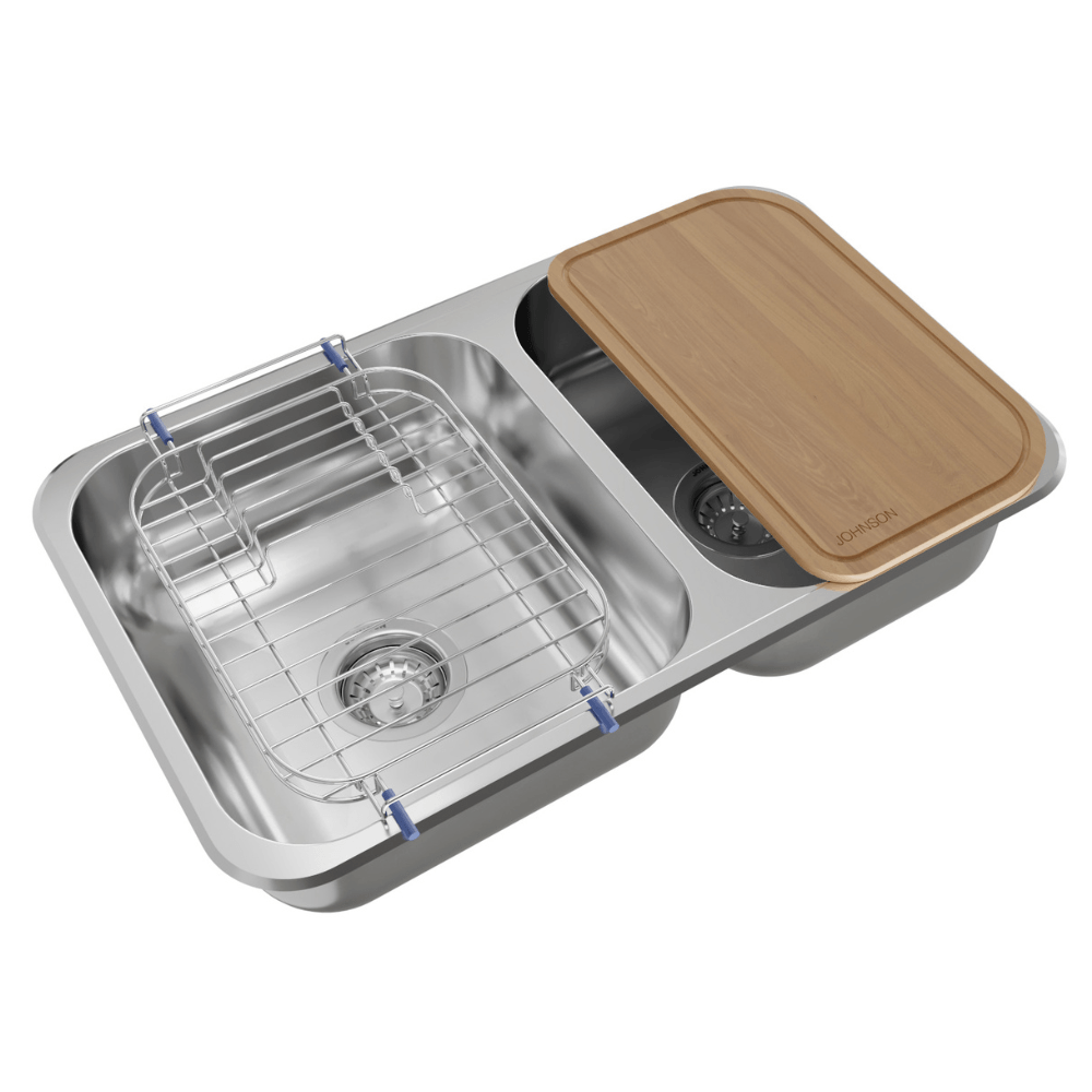 Combo Pileta Bacha Doble Cocina Johnson R63/18 ESAC E3 TA37 Combo Pileta Bacha Doble Cocina Johnson R63/18 ESAC E3 TA37